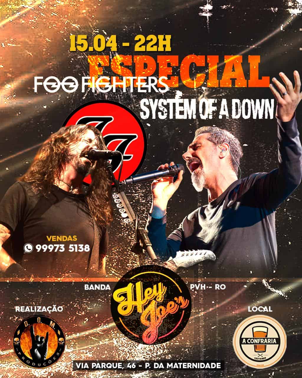 Fim de semana em Rio Branco, tem Especial das bandas System of a Down e ...