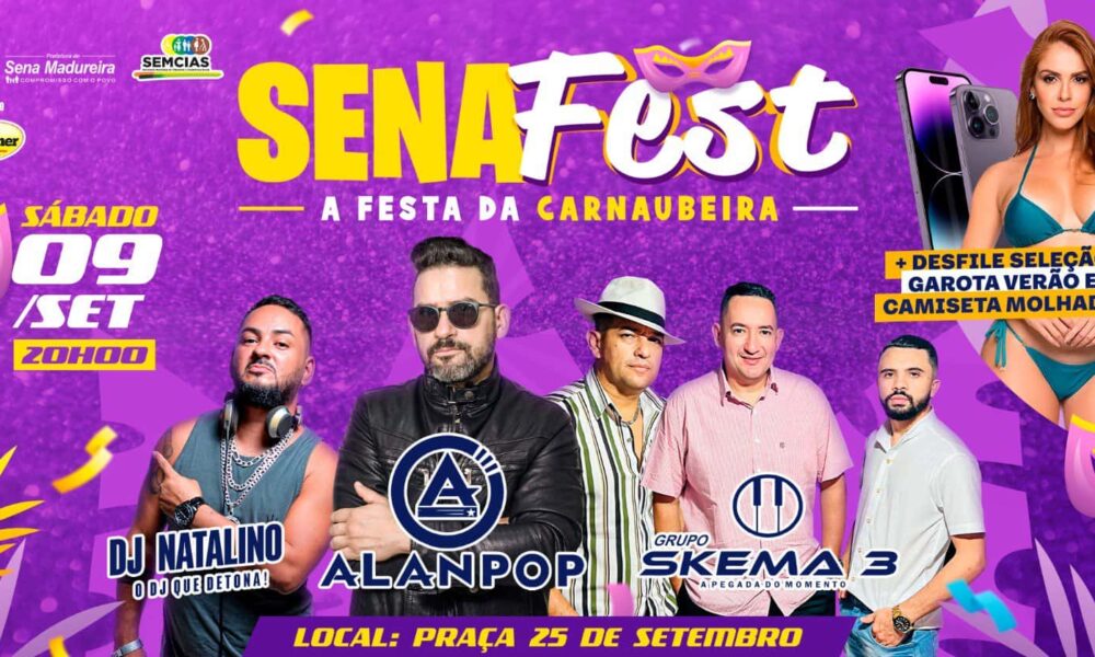 Alan Pop é atração do Festival da Carnaubeira em Sena Madureira neste ...